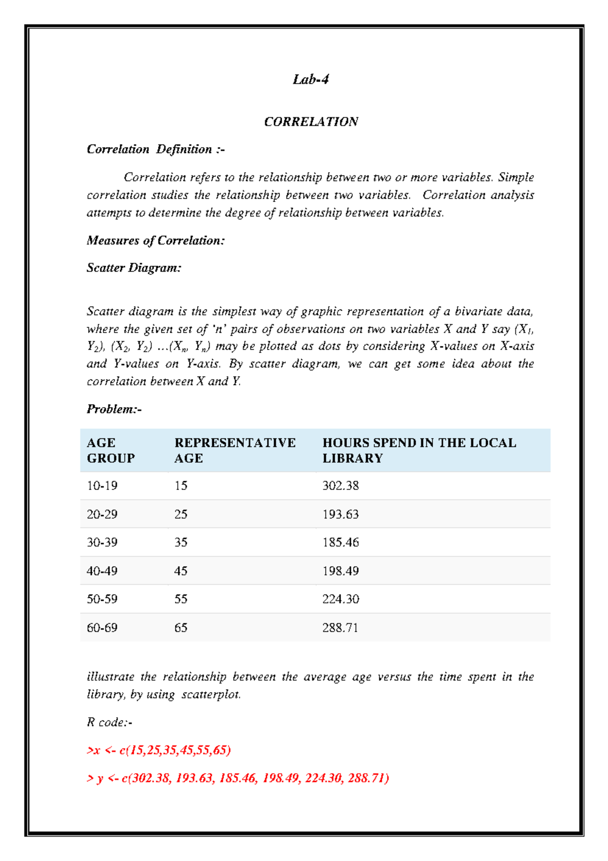 Correlation Lab 4 Correlation Correlation Definition Correlation Refers To The