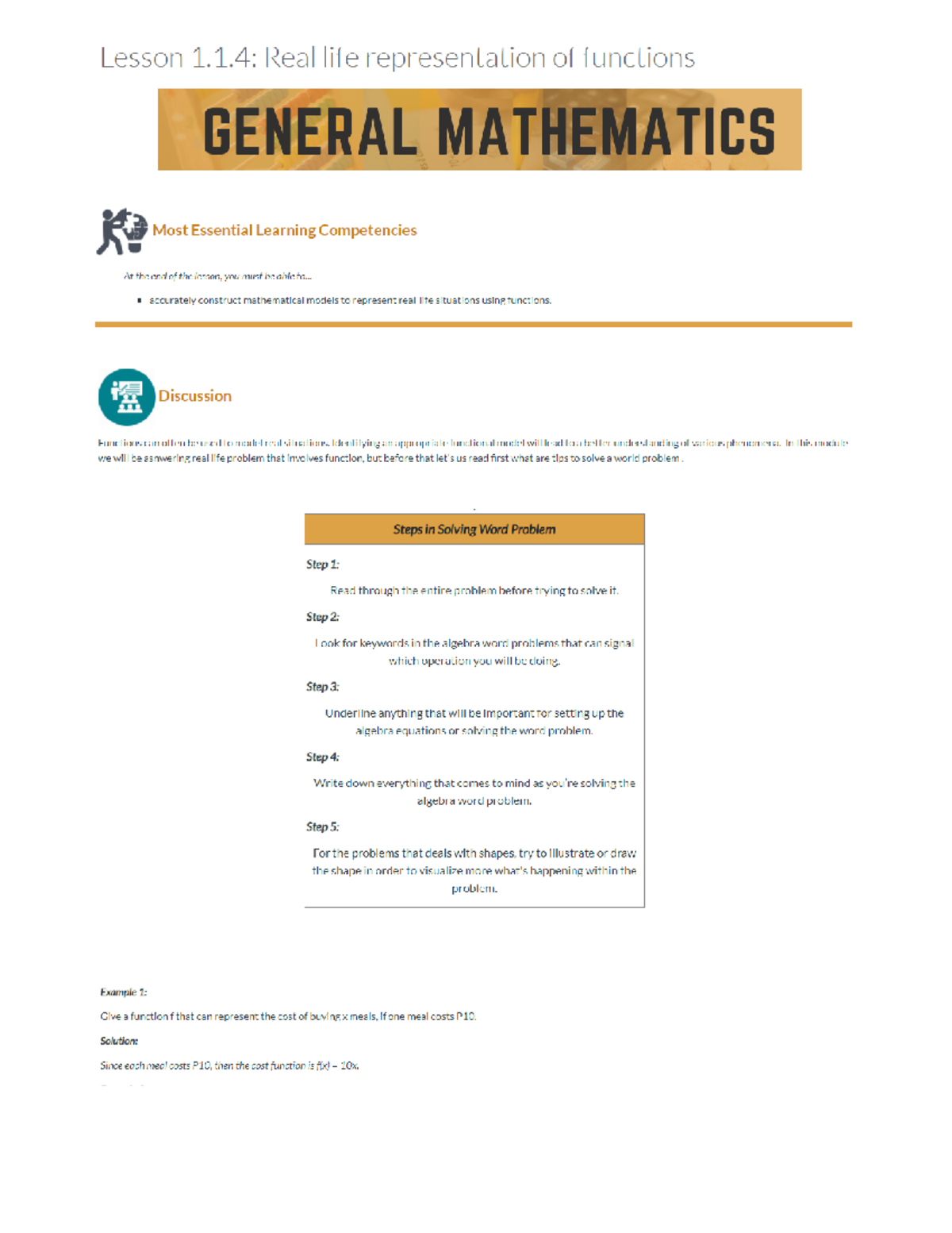 Lesson 1.1.4 Real life representation of functions - Mathematics In The ...