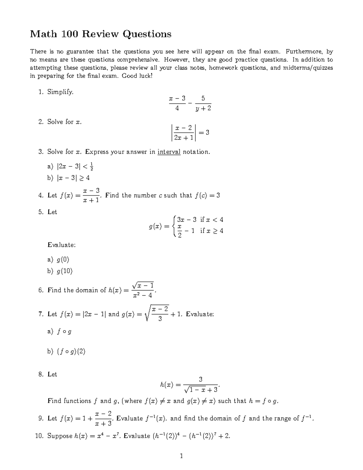 Math100-review - Practice work before the final exam:) - Math 100 ...