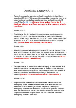 Quantitative Literacy HW Chapter 8 - Problem 8-1 Calculating Future ...