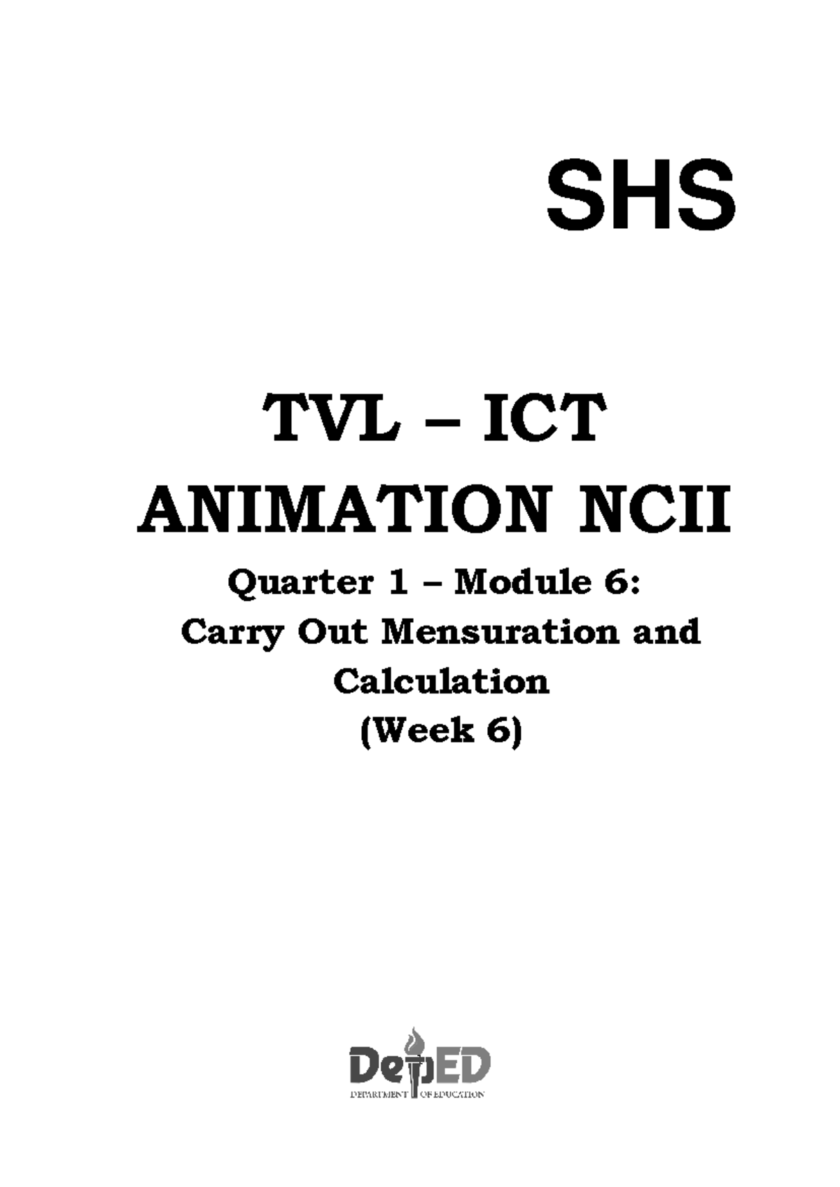 TVL ICT Animation-NCII Q1 Module-6 Passed - SHS TVL – ICT ANIMATION ... TVL ICT Animation-NCII Q1 Module-6 Passed - SHS TVL – ICT ANIMATION ...