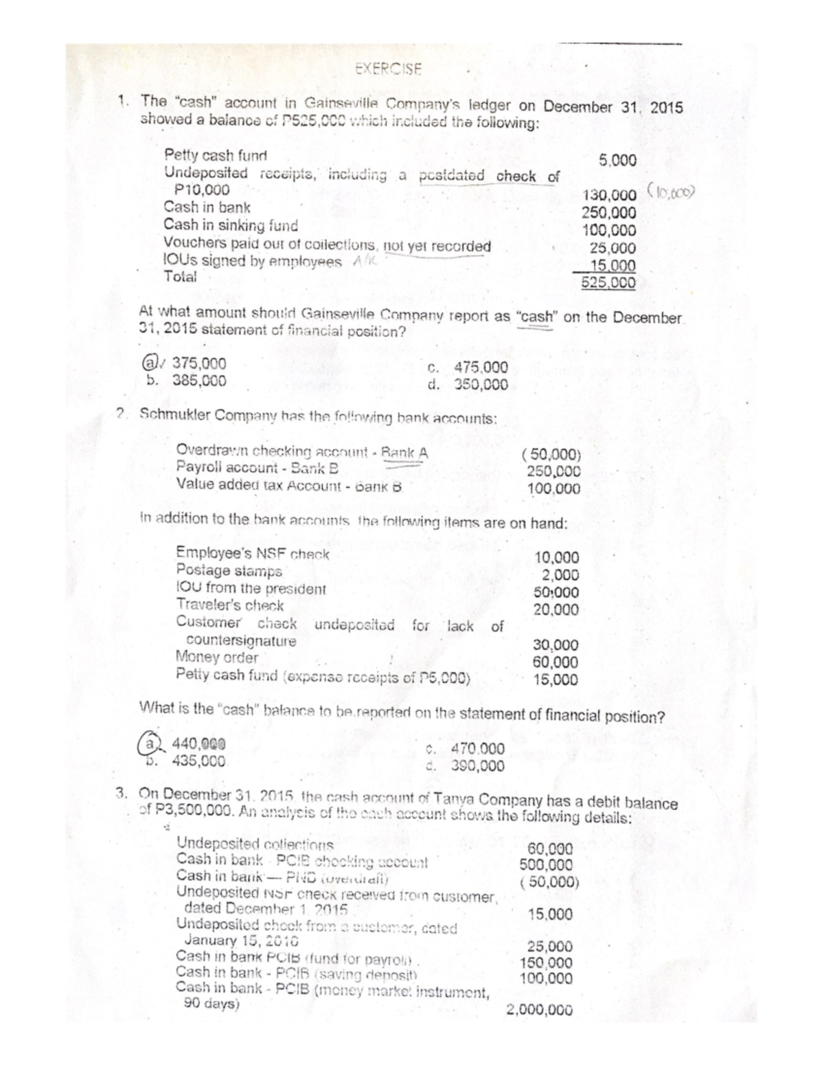 1 0 Additional Material 2 Cash and Cash Equiv wd Bank Recon and POC ...