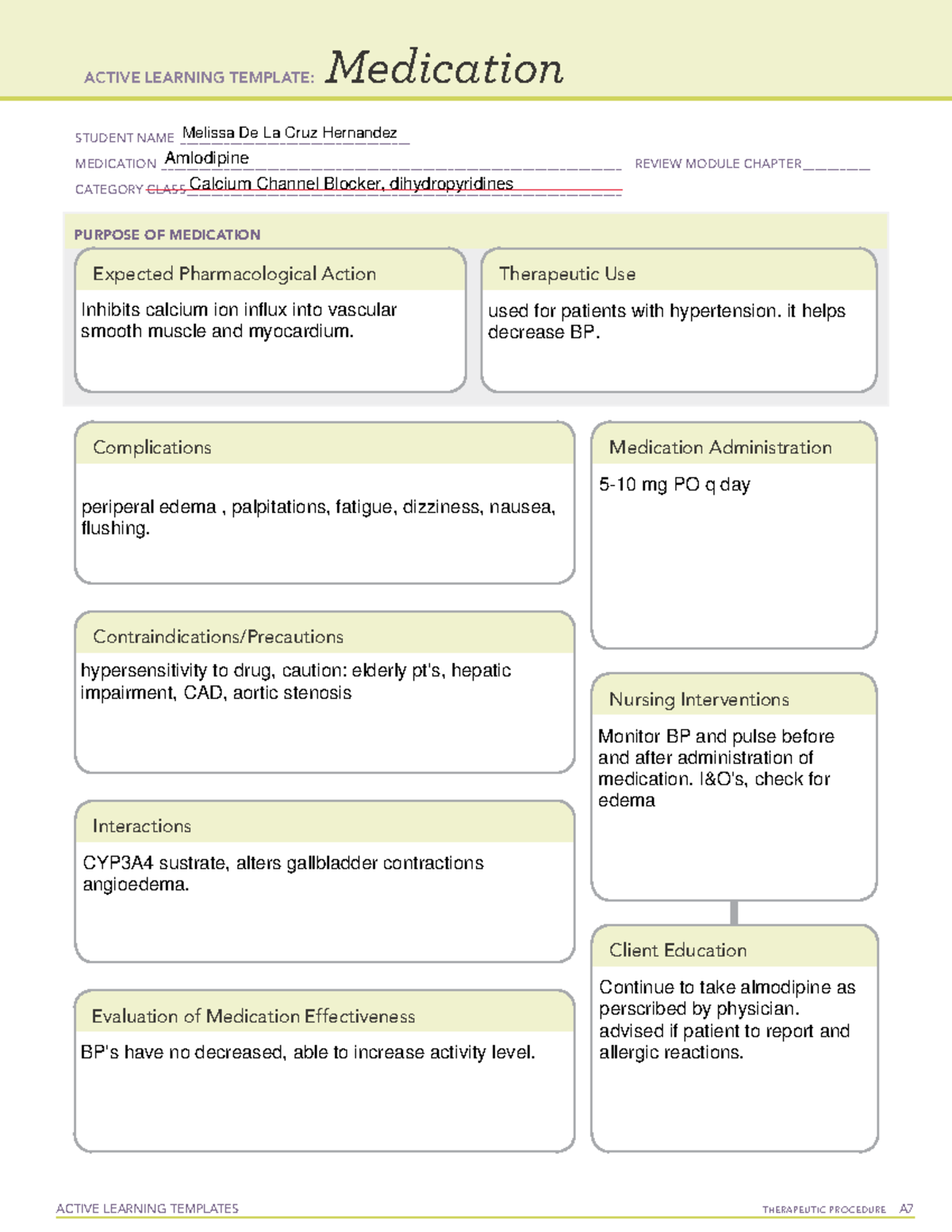 Medication - Med template - ACTIVE LEARNING TEMPLATES THERAPEUTIC ...