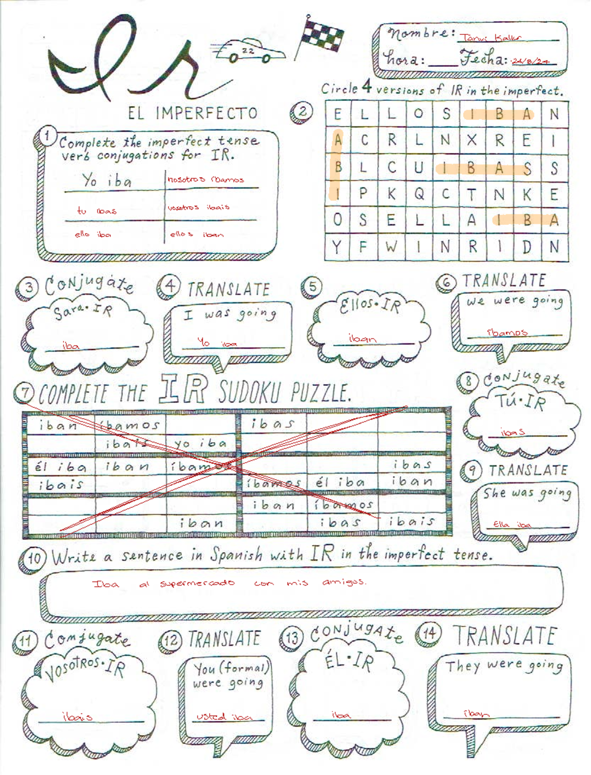 Kami Export - Irregular Imperfect Practice - lr 22 o nombre: Kallur ...