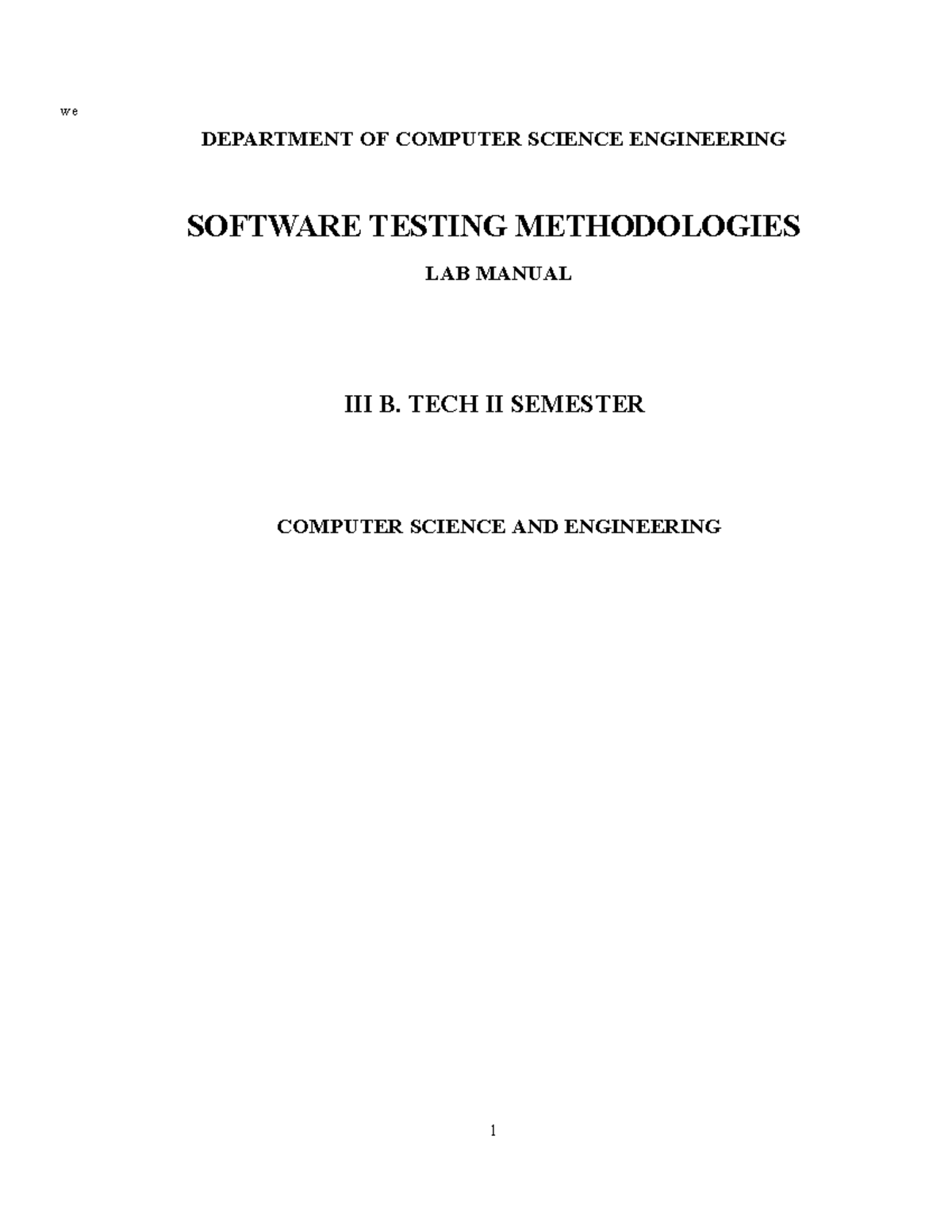 STM-LAB- Manual - good book - 1 we DEPARTMENT OF COMPUTER SCIENCE ...