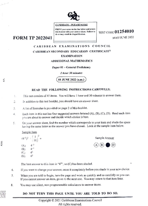 June 2021 p1 - maths p1 past papers - Mathematics - Studocu