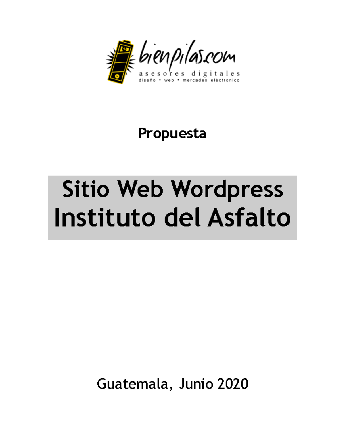 Instituto de Asfalto - asfasf - Propuesta Sitio Web Wordpress Instituto ...