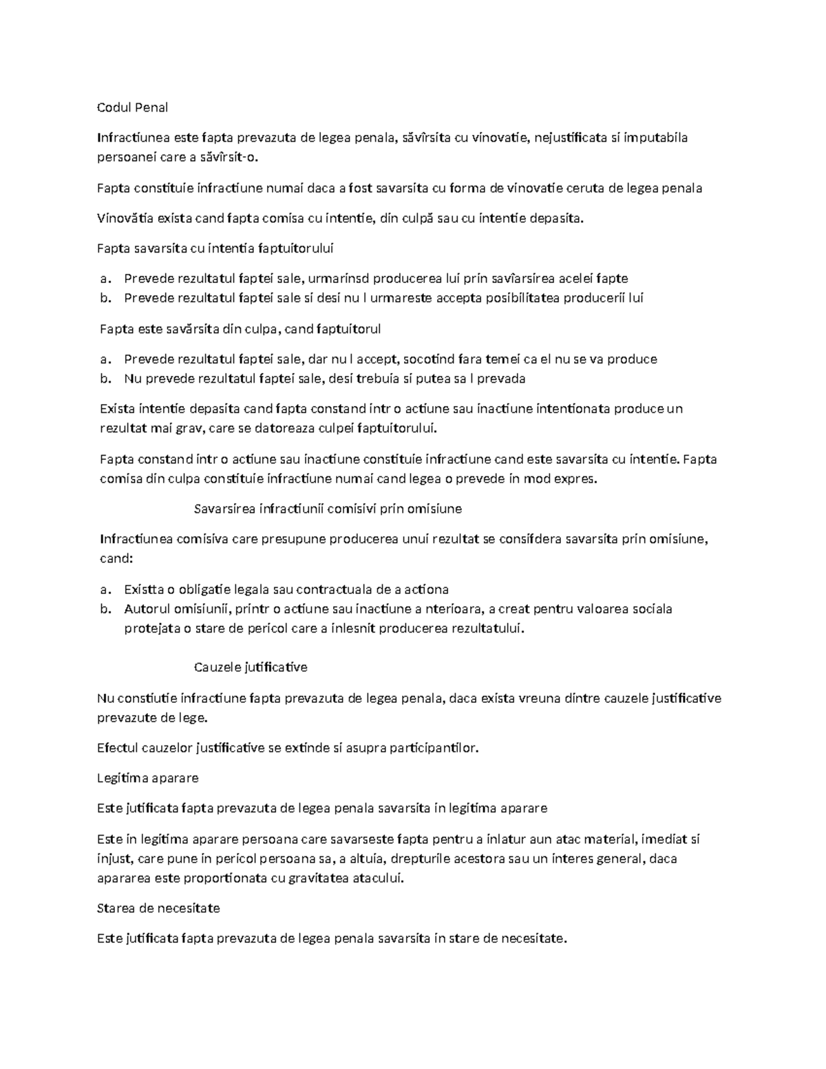 Codul Penal - șșm - Codul Penal Infractiunea este fapta prevazuta de ...