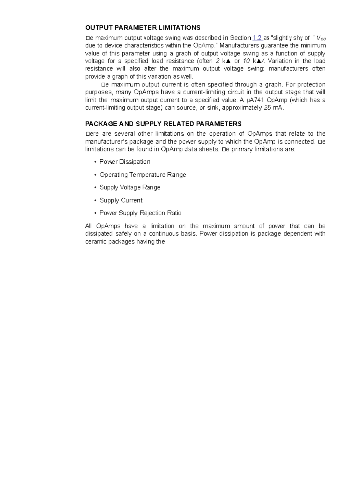Output Parameter Limitations Output Parameter Limitations E Maxim Um
