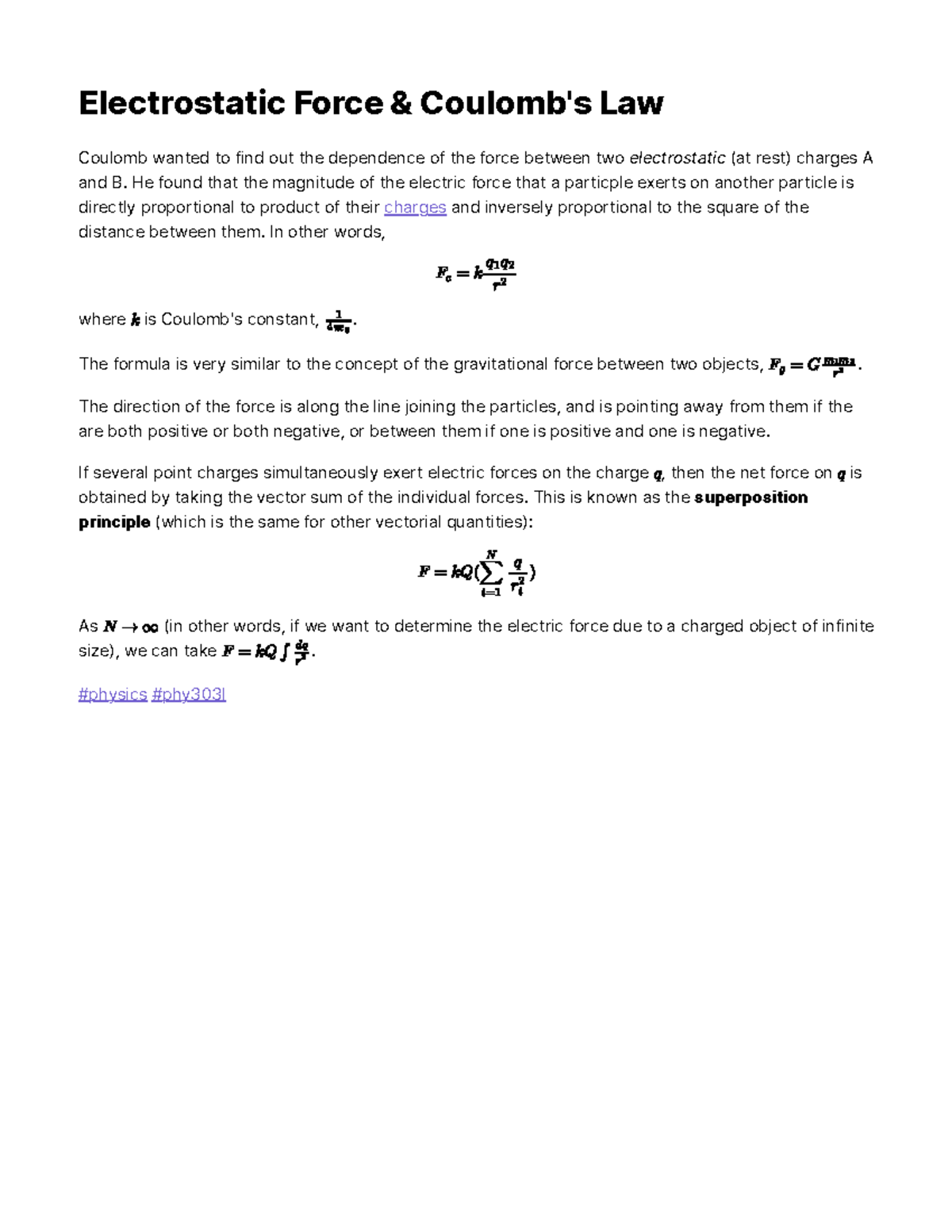 Electrostatic Force & Coulomb's Law - Electrostatic Force & Coulomb's Law Coulomb wanted to find ...