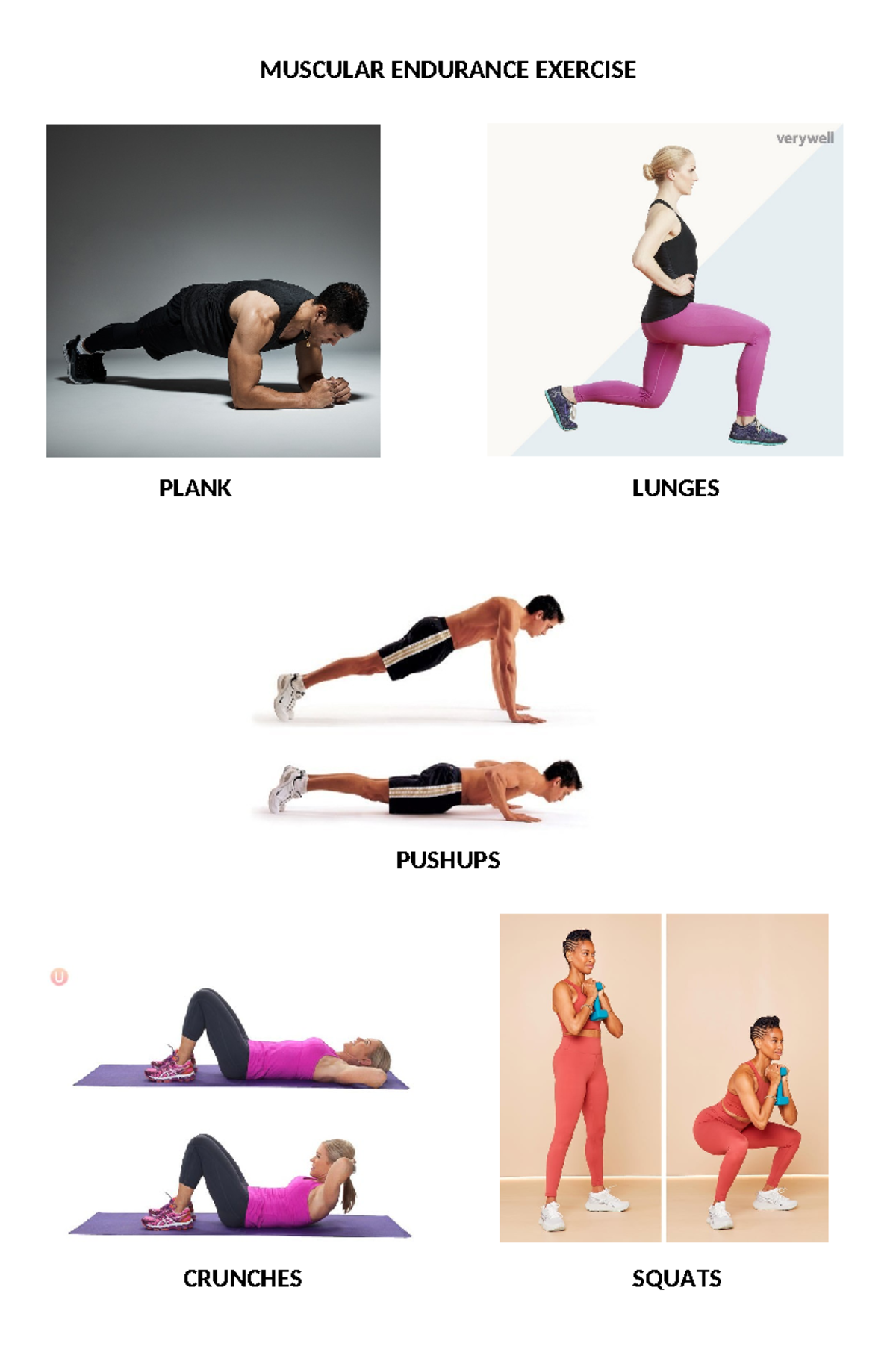 Muscular Endurance Exercise - Social Phycology - MUSCULAR ENDURANCE ...