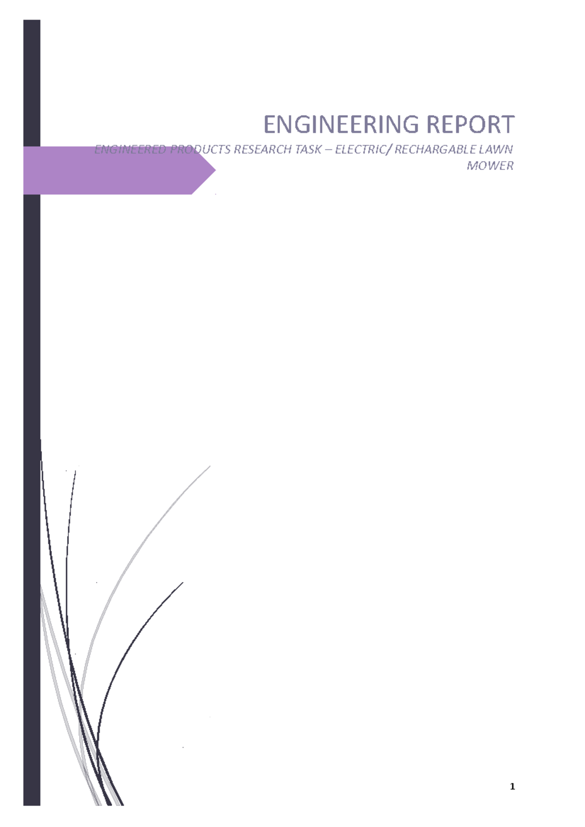Engineering studies - Lawn Mower Engineering 2018 report - ENGINEERING ...