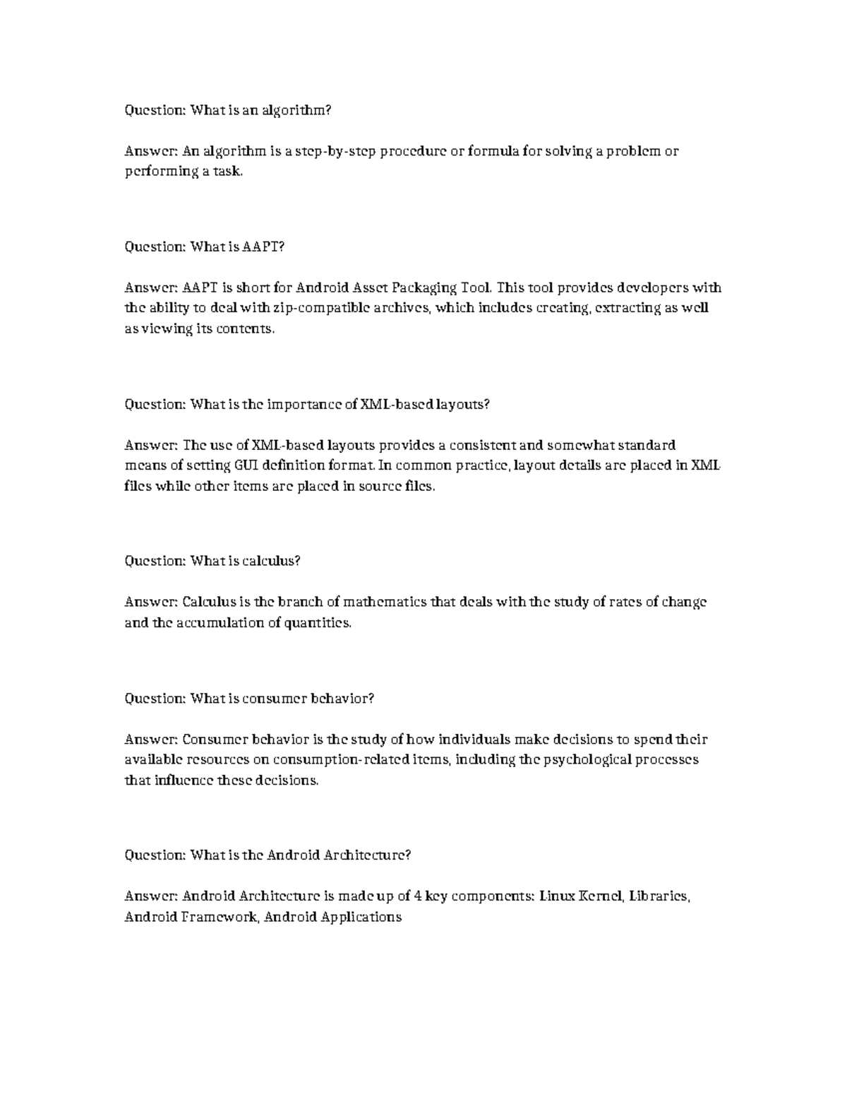 Waterbuck arthropod's ablush - Question: What is an algorithm? Answer ...