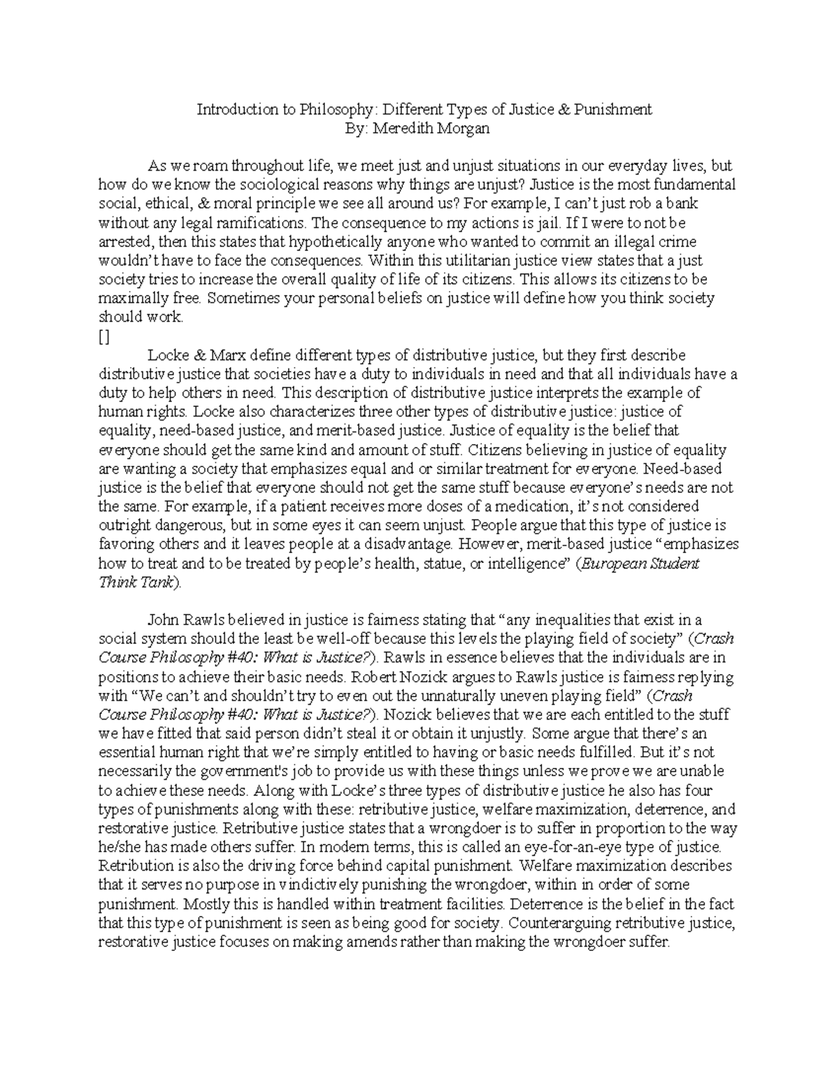 Philosophy of Justice - Introduction to Philosophy: Different Types of ...