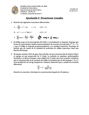 Nota 24-08-2023 - Ejercicios de practica para resolucion de Ecuaciones Diferenciales Ordinarias ...