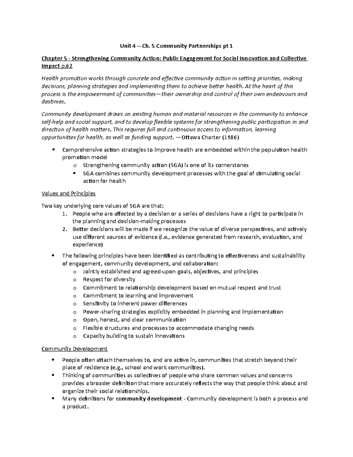 Unit 4 - Ch. 5 pt 1 - Lecture notes 10 - Unit 4 – Ch. 5 Community ...