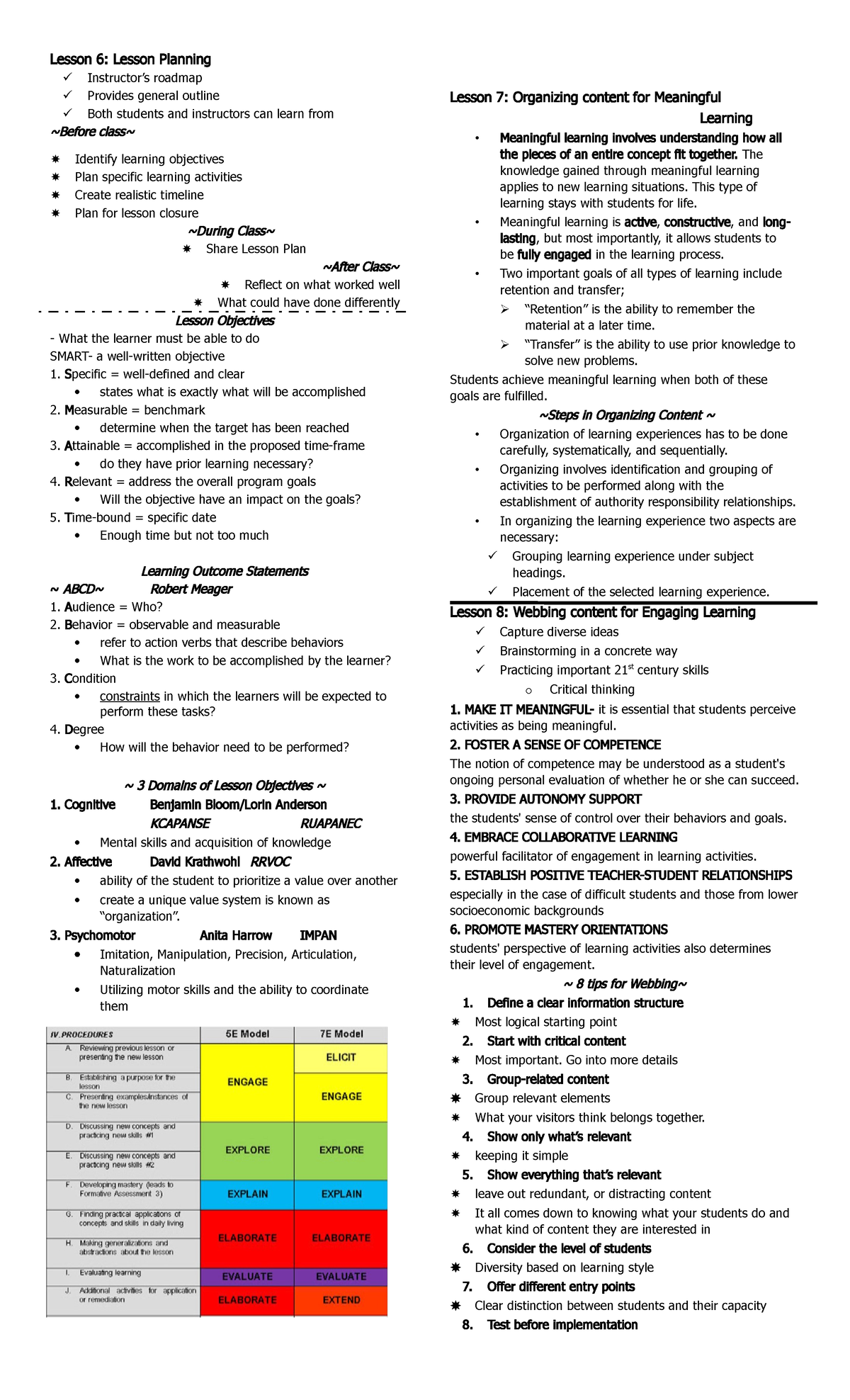 Edu601 lesson 6-8 - my notes for our midterm exam - Lesson 6: Lesson ...