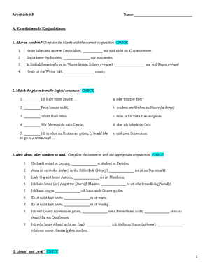 AB9 - German Homework - Arbeitsblatt 9 Name ...