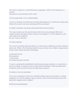 Elsevier Adaptive Quizzing - Quiz performance - Exit Performance Chapter 50 Quiz Due May 18 ...