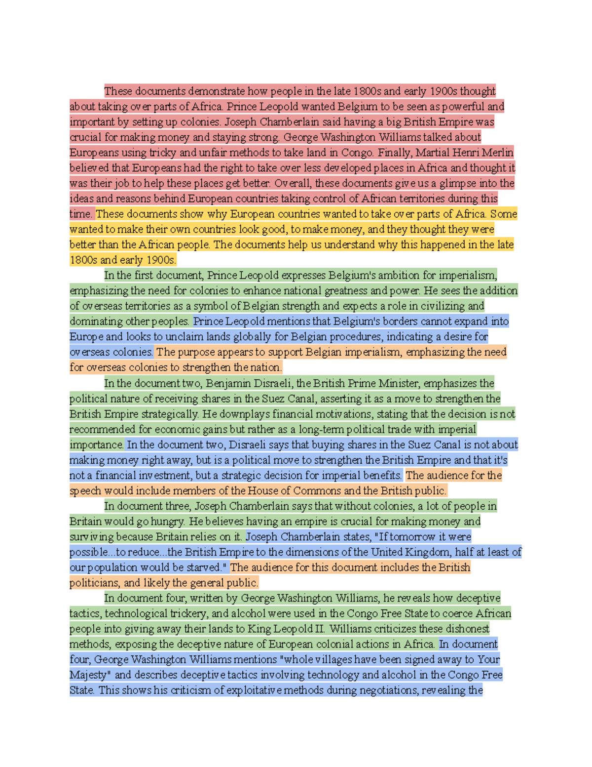 DBQ Essay - These documents demonstrate how people in the late 1800s ...