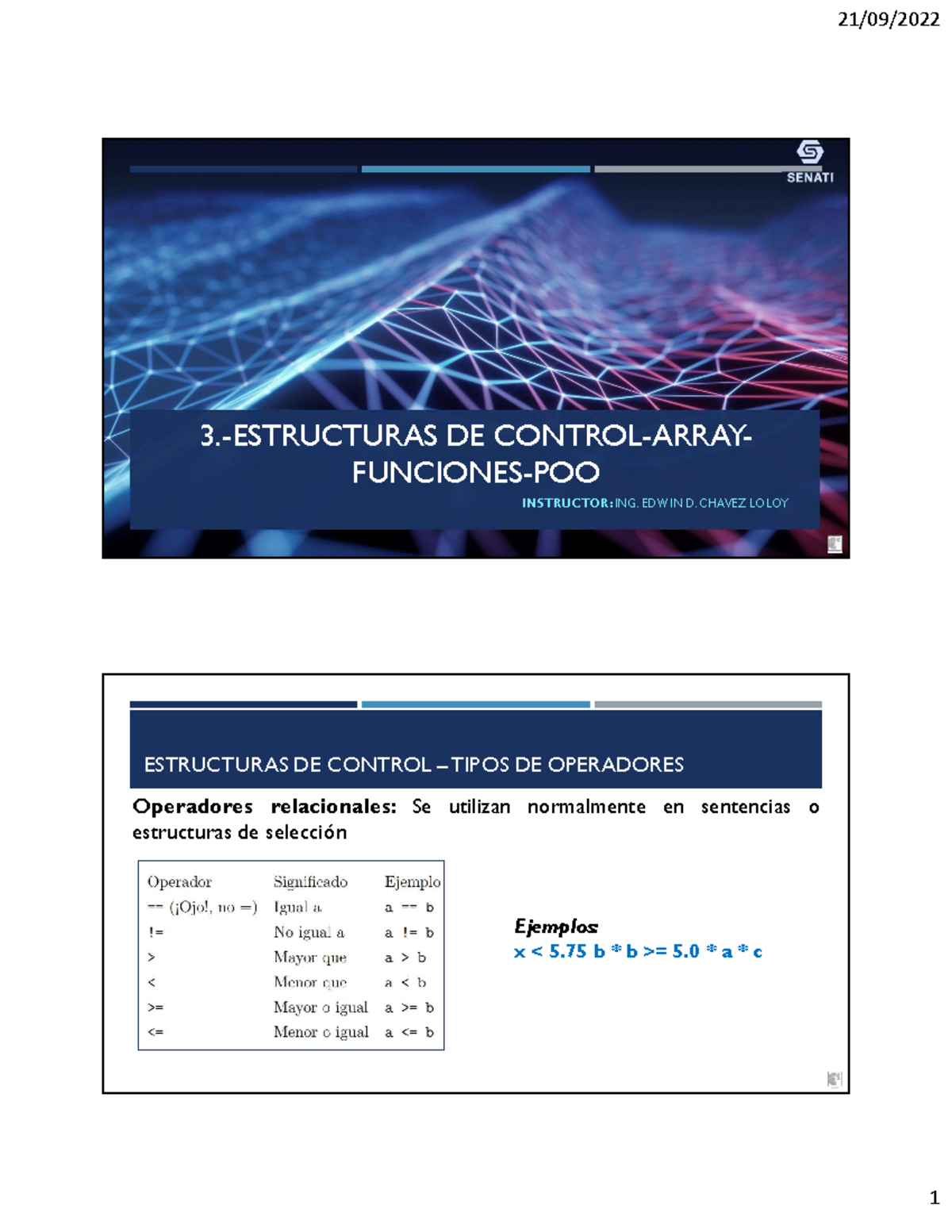 3.- Estructuras DE Control- Funciones - 3.-ESTRUCTURAS DE CONTROL-ARRAY ...