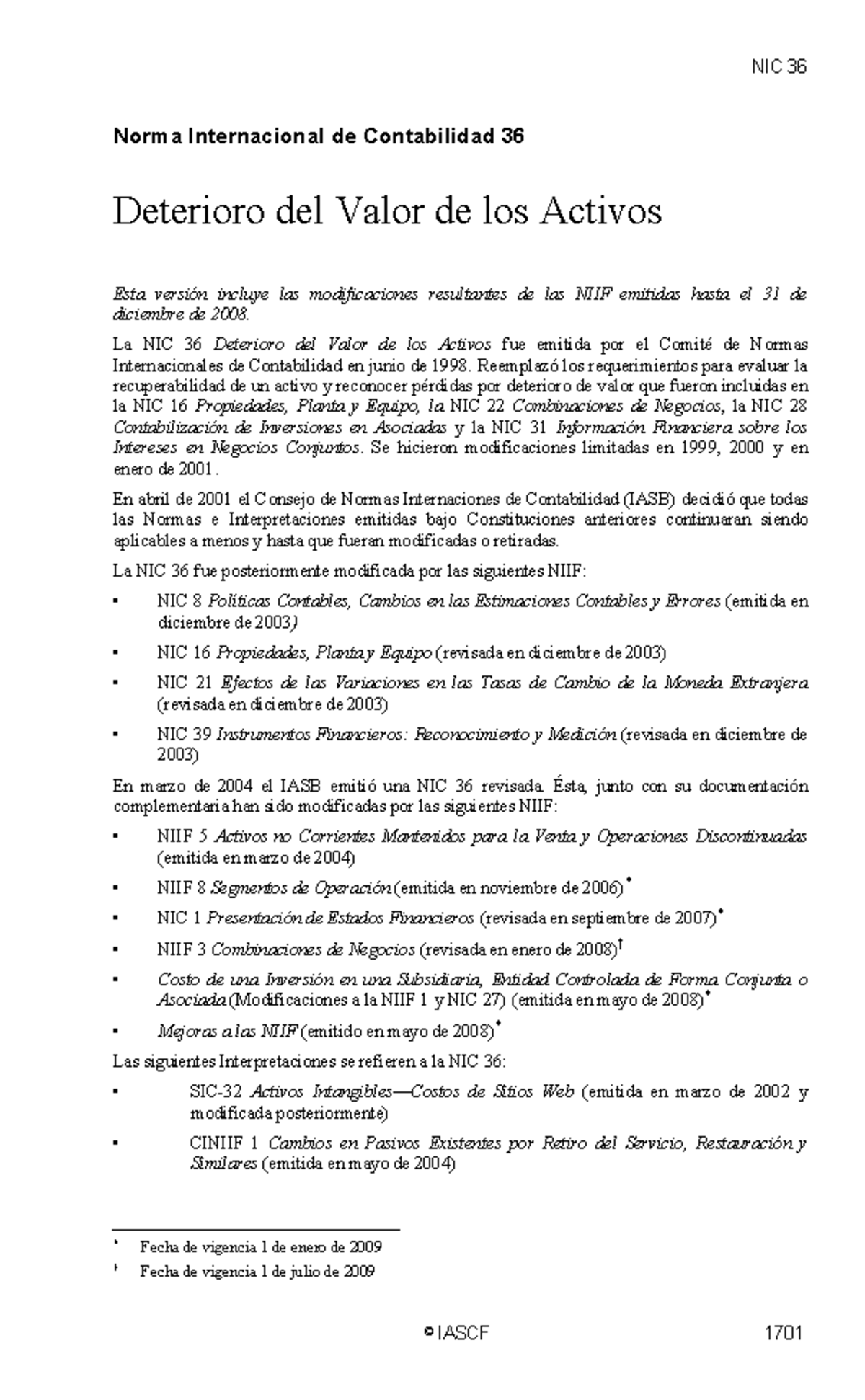 NIC 36 contabilidad - Norma Internacional de Contabilidad 36 Deterioro ...