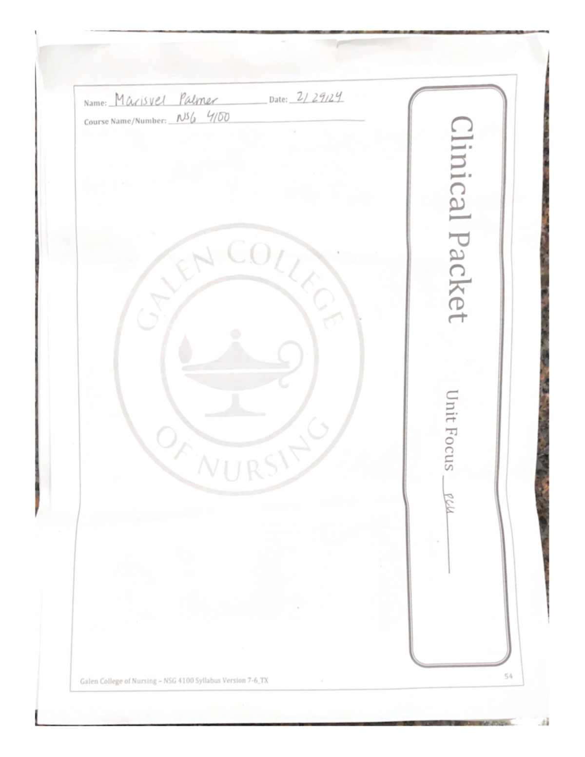 Clinicalpacket 8 - clinical packet 8 - NSG 4100 - Studocu