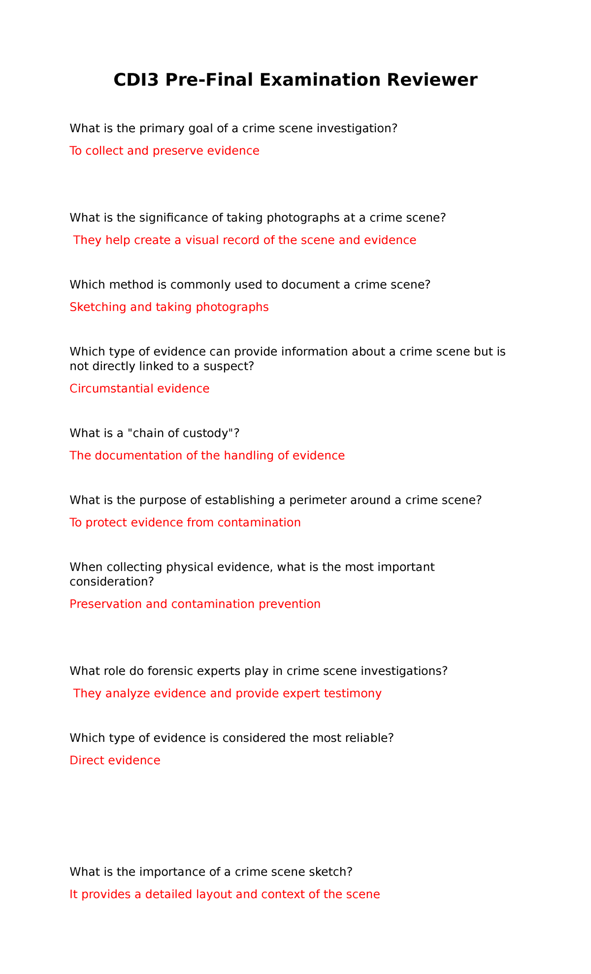 CDI3 Pre final Reviewer - CDI3 Pre-Final Examination Reviewer What is ...