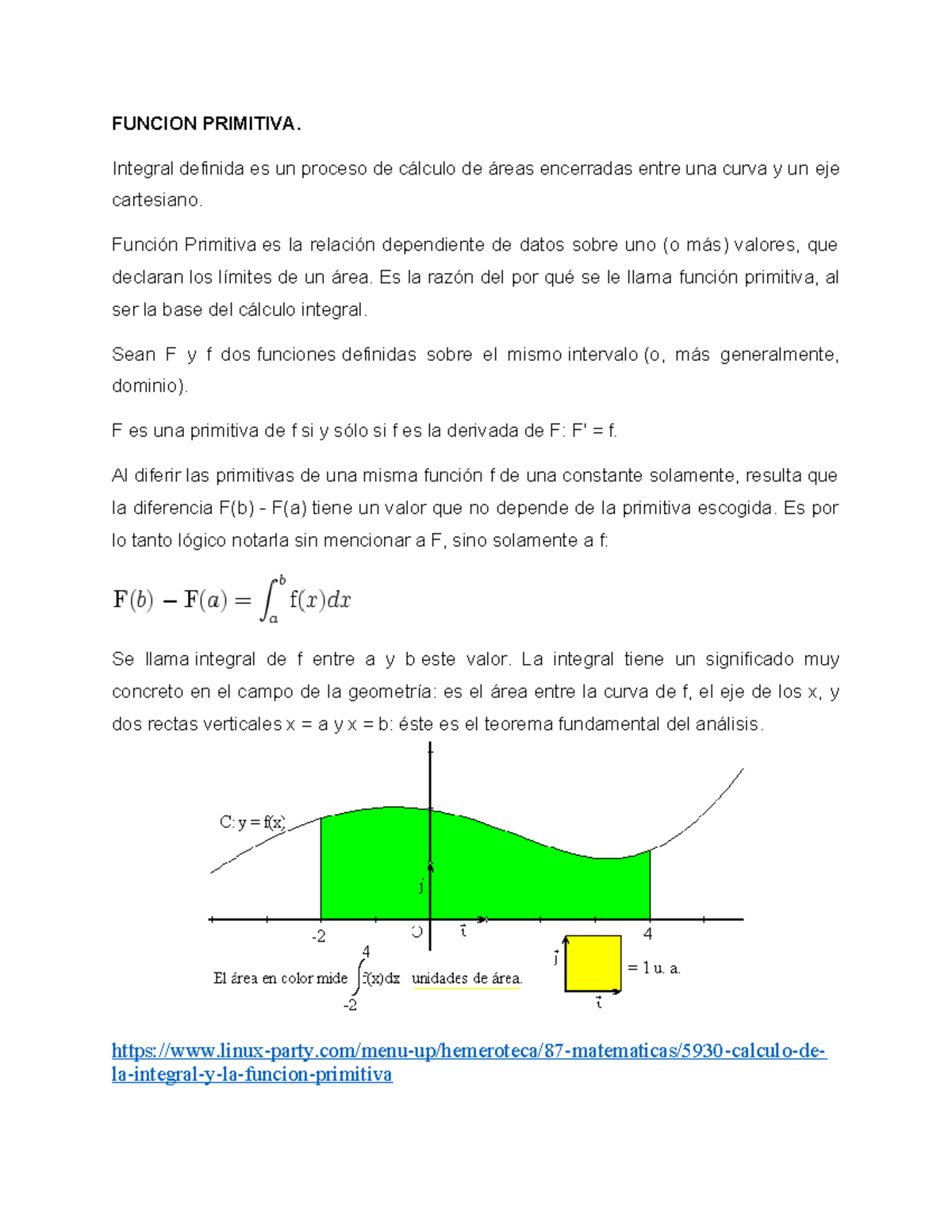 Funcion- Primitiva - estos son algunos apuntes - FUNCION PRIMITIVA ...