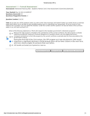 Formal assessment 5 - Assessment >> Formal Assessment Assessment ...