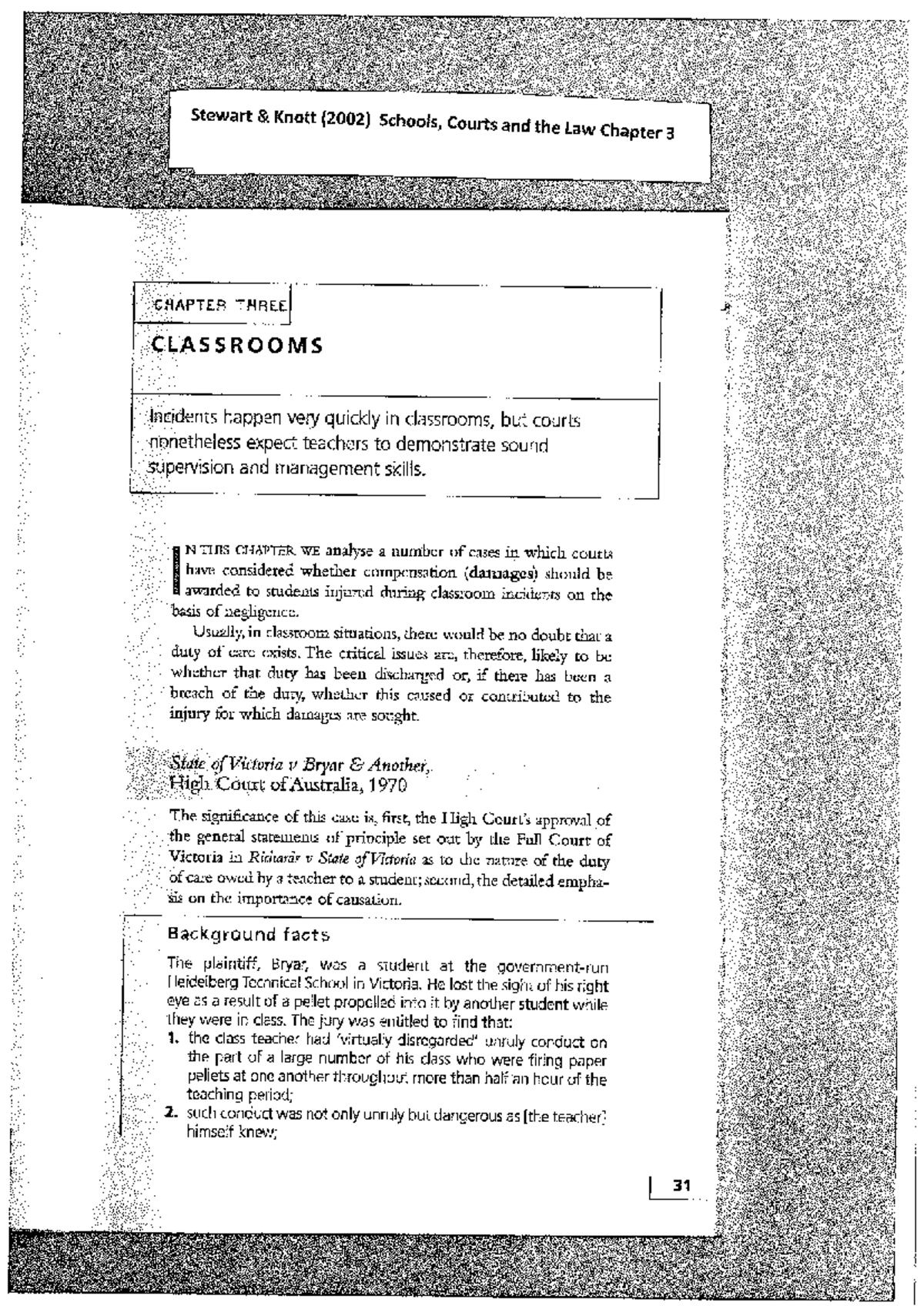 Chapter 3 Schools Courts and the Law - ED4133 - Studocu