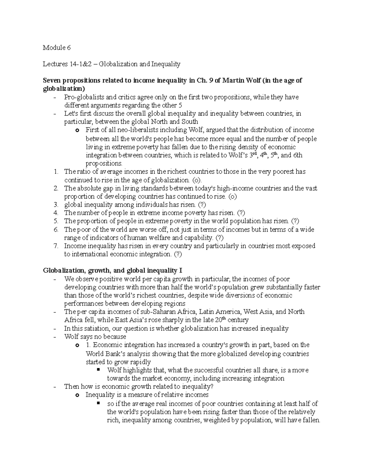 Module 6- lectures 14 to 15 - Module 6 Lectures 14-1&2 – Globalization ...