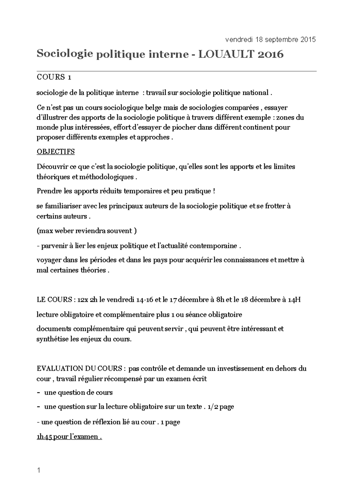 Sociologie politique interne - Ce n’est pas un cours sociologique belge ...