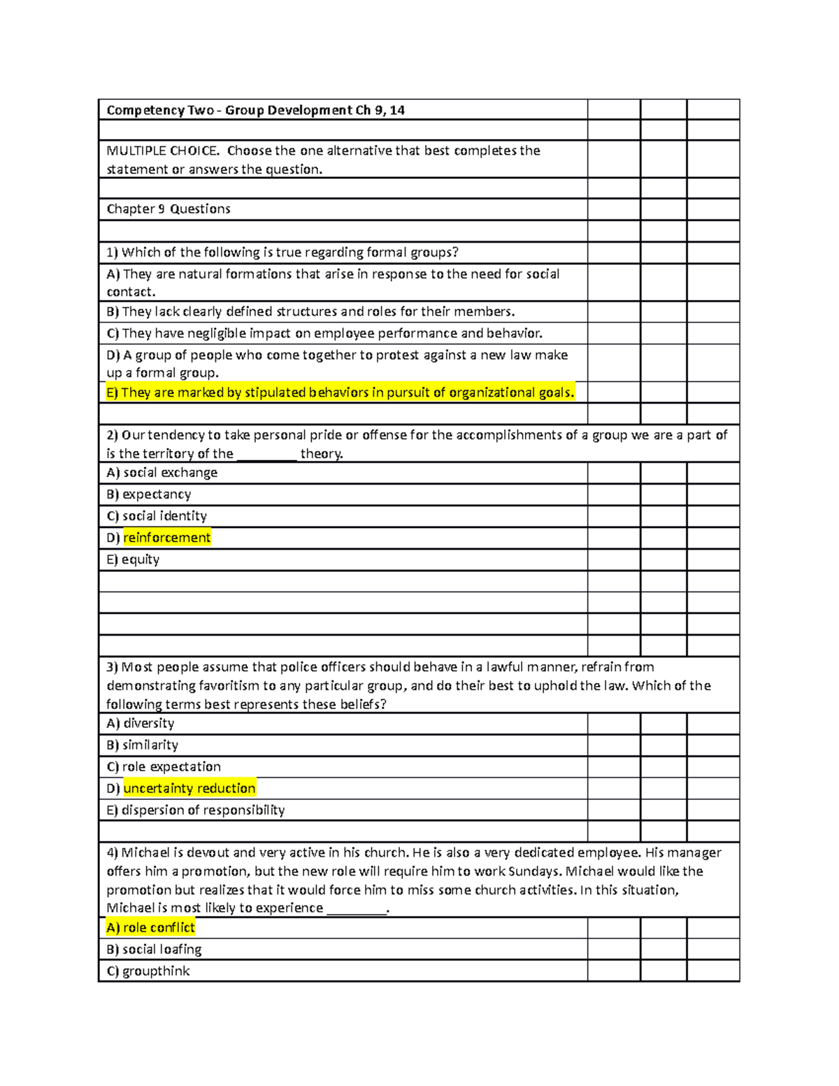Comp1 - study guide for the first two weeks - Competency Two - Group ...