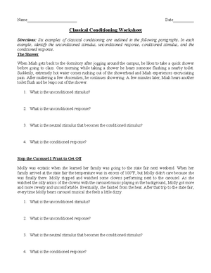 OC worksheet-1 - Operant Conditioning West - Name _______________ Block ...