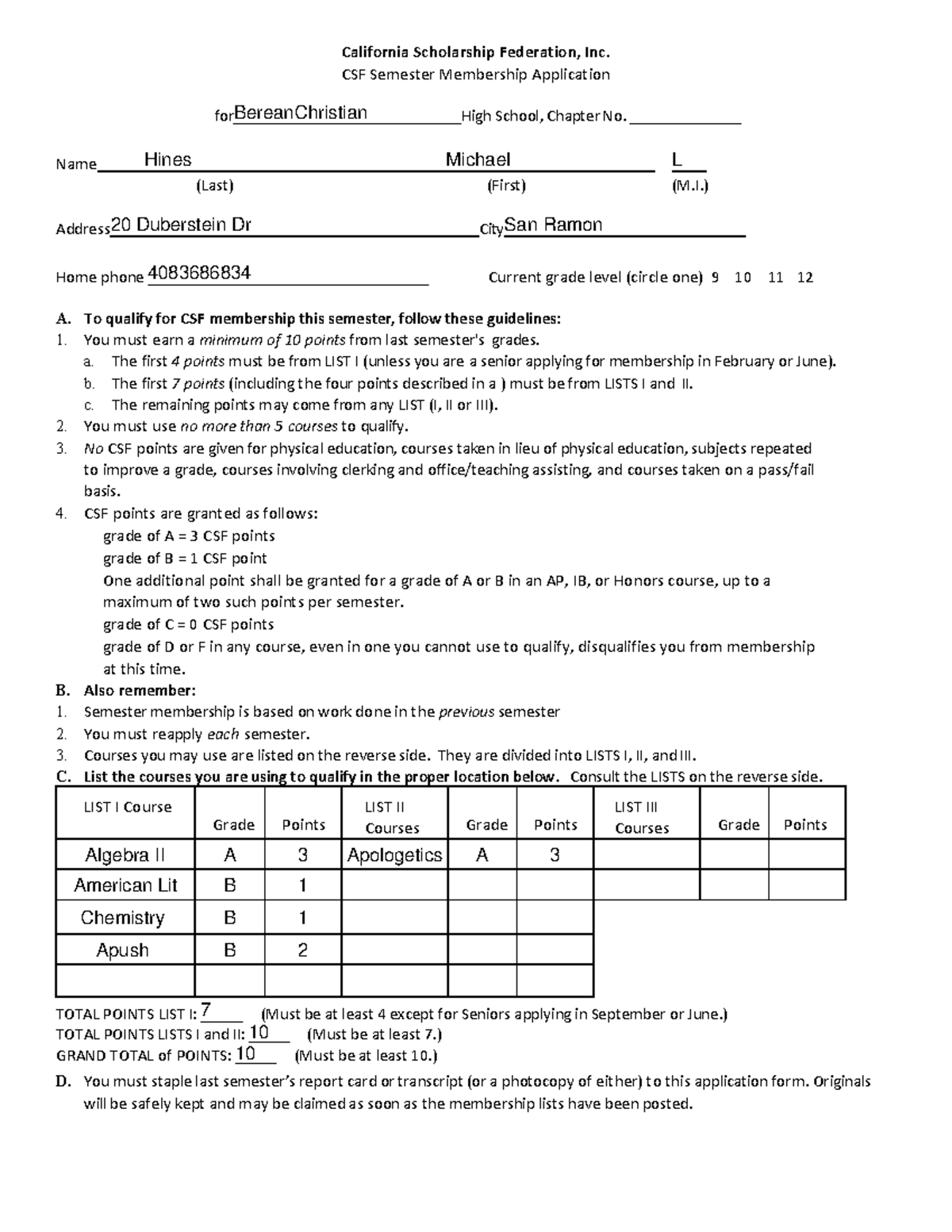 CSF Fillable PDF - Its good - California Scholarship Federation, Inc ...