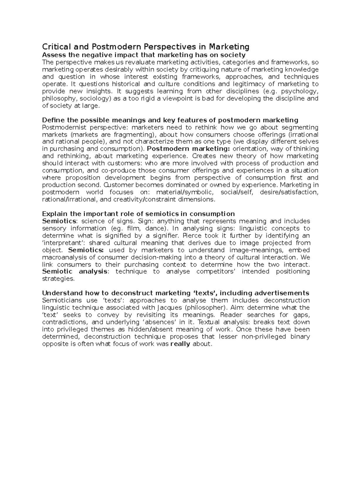Critical and Postmodern Perspectives in Marketing - It questions ...