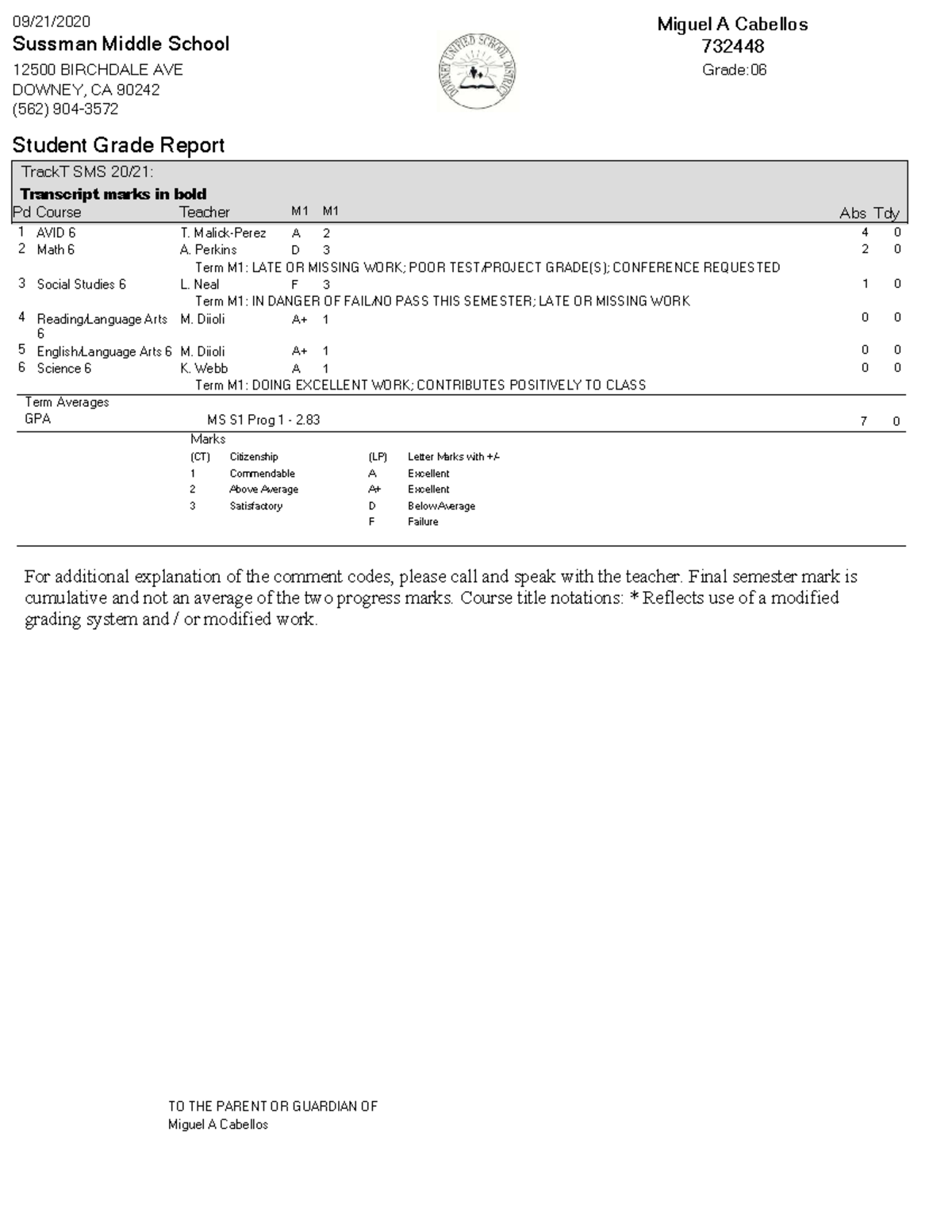 M1 Multi Track Report Card 732448 English - TrackT SMS 20/21 ...