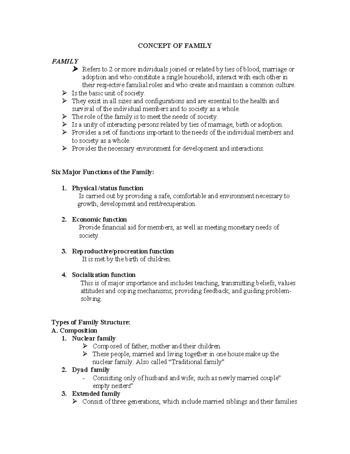 Concept OF Family Family Nursing Process 1 - CONCEPT OF FAMILY FAMILY ...