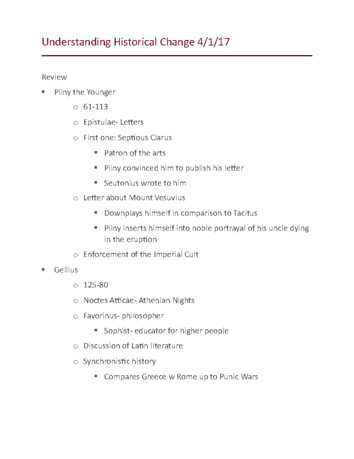 Understanding Historical Change 5 - Studocu