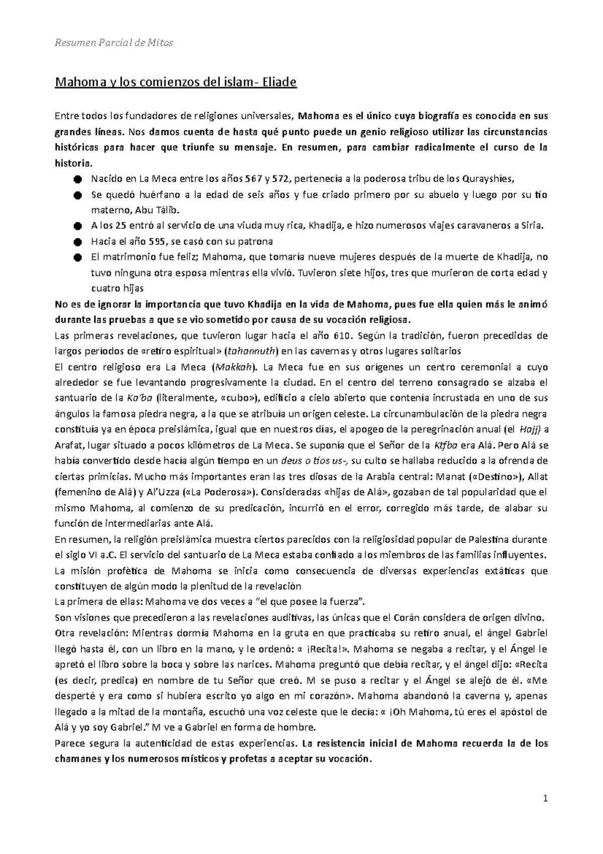 Mahoma y los comienzos del islam - Nos damos cuenta de hasta qué punto ...
