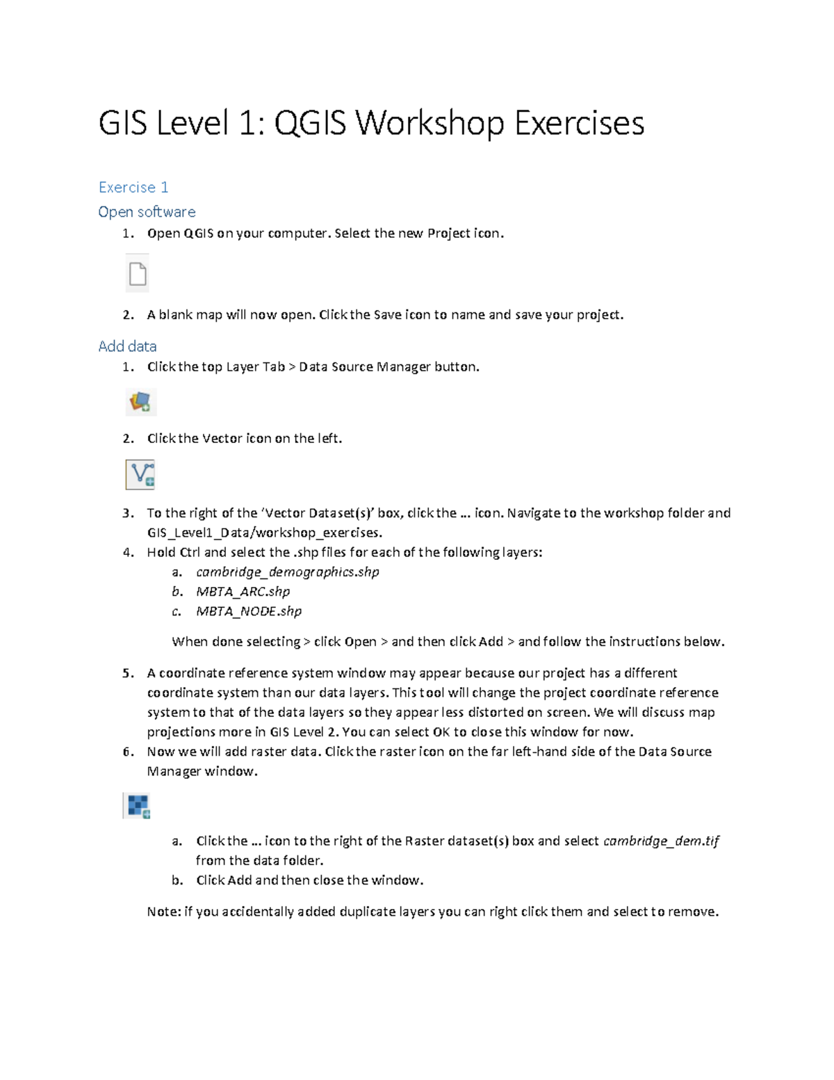 Mitres str001iap22 level 1 qgis - GIS Level 1: QGIS Workshop Exercises ...