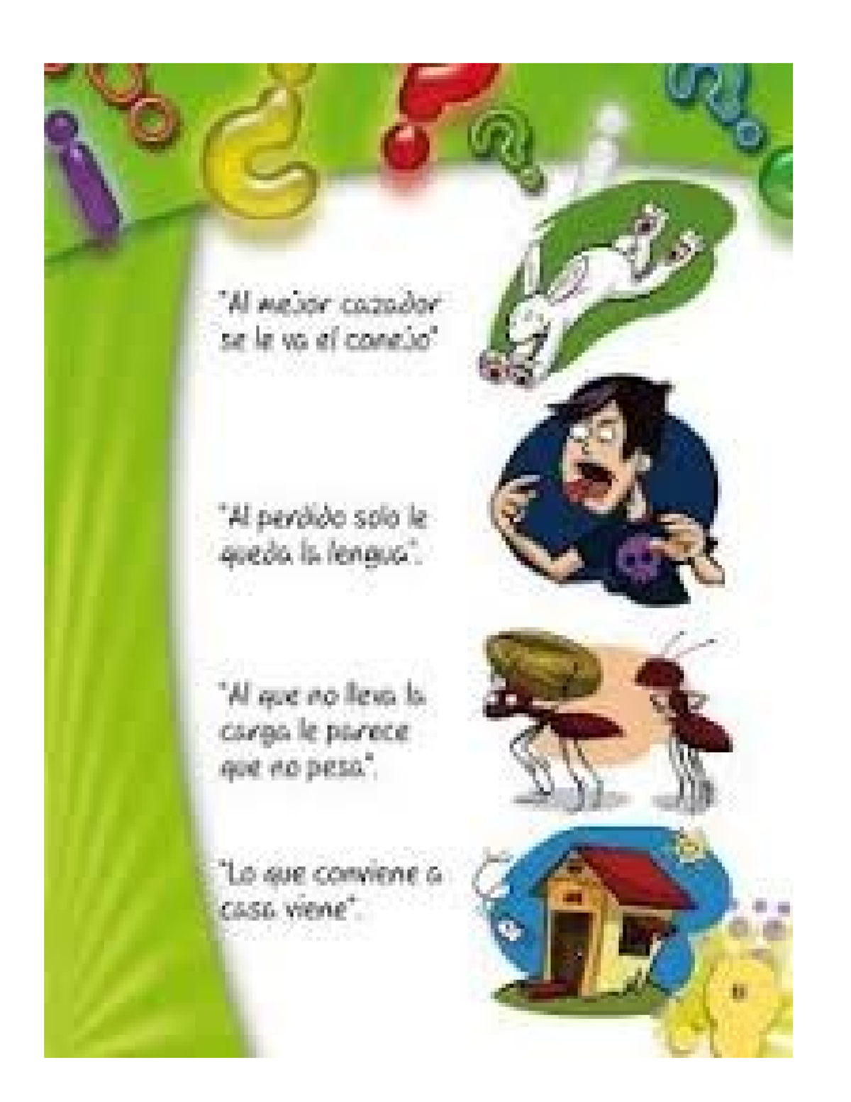 4 Refranes - Documento para mayor aprendizaje - Educación Artística ...