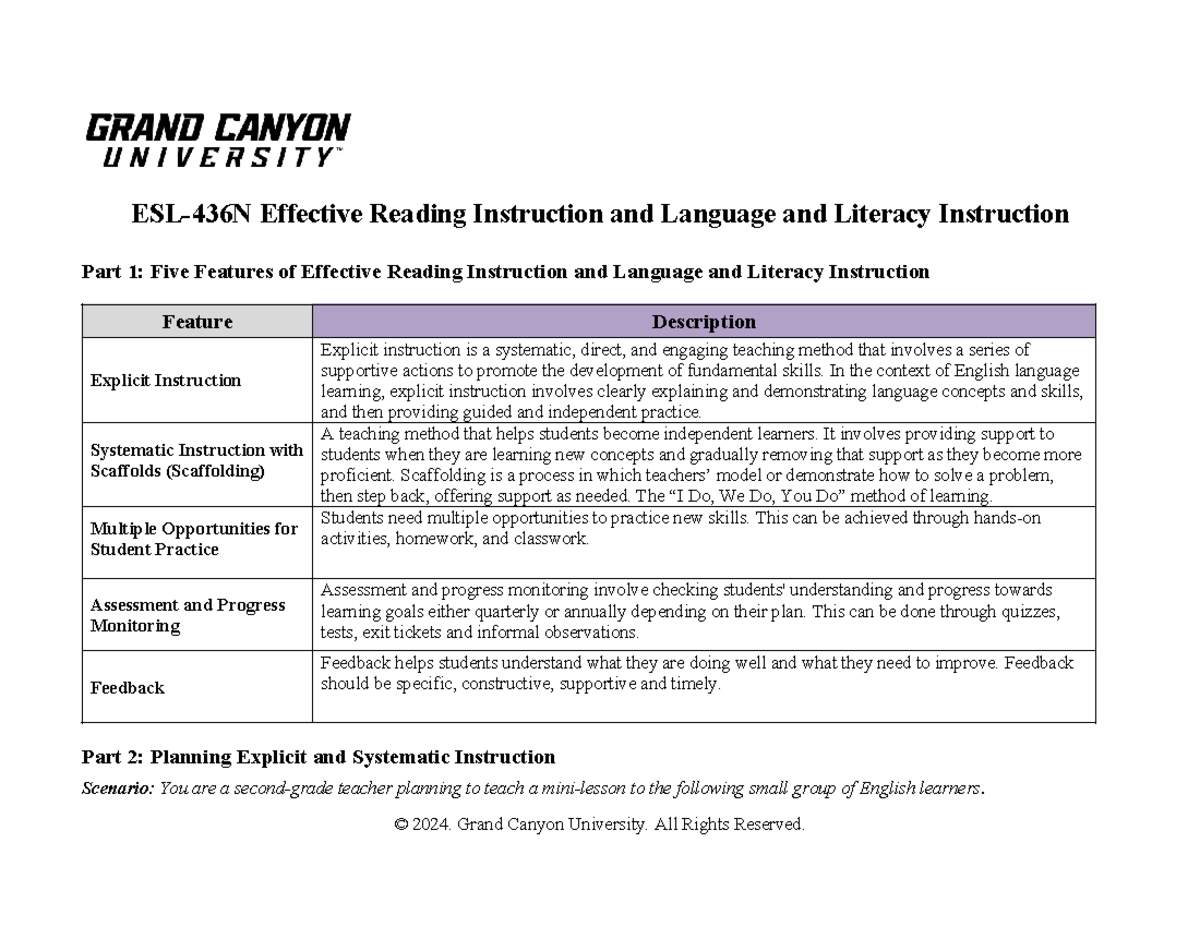 ESL-436N-RS-T5-Effective Reading Instruction and Language and Literacy Instruction - In the ...