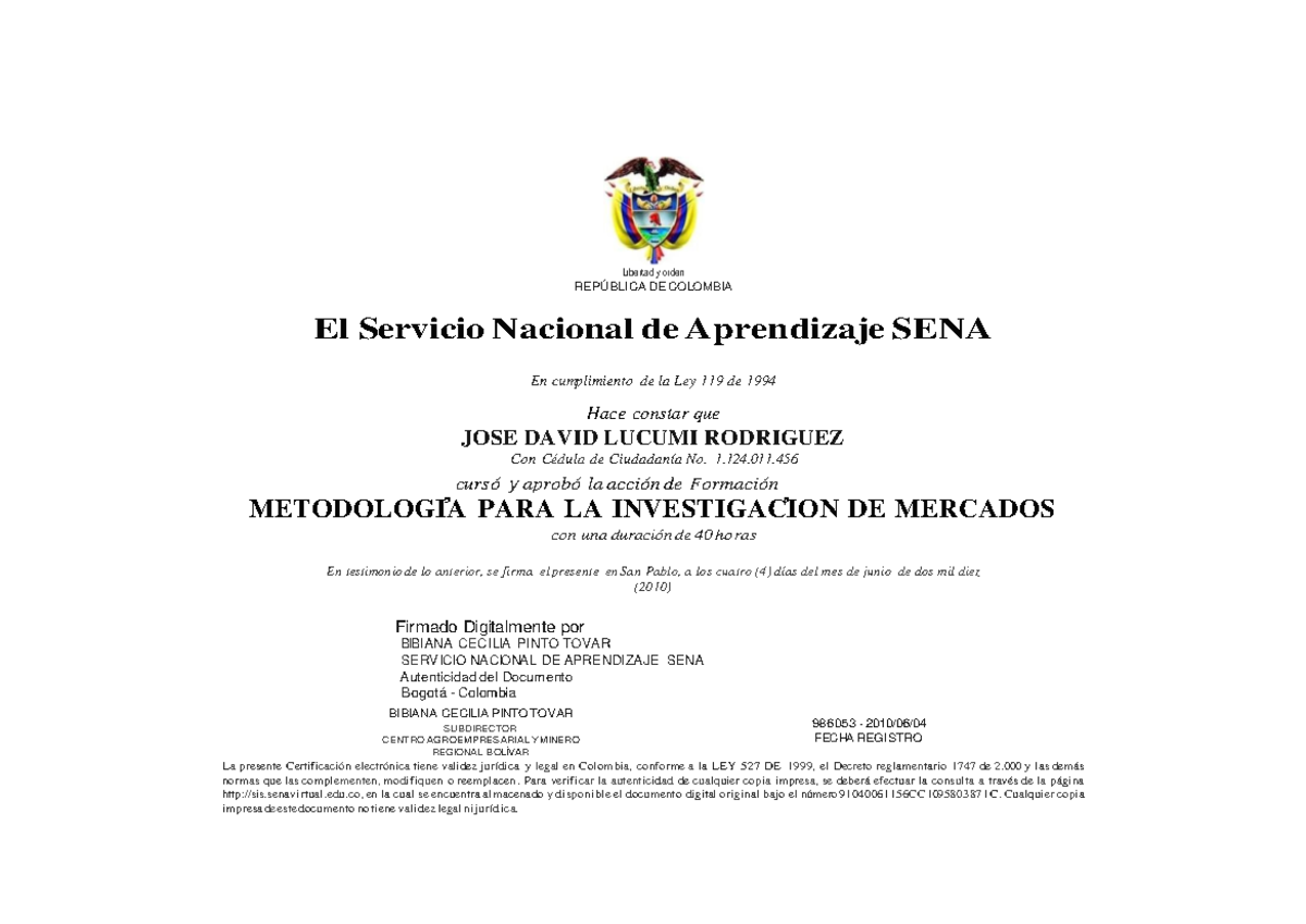 SENA pdf - Aprendiz sena - Libertad y orden REPÚBLICA DE COLOMBIA El ...