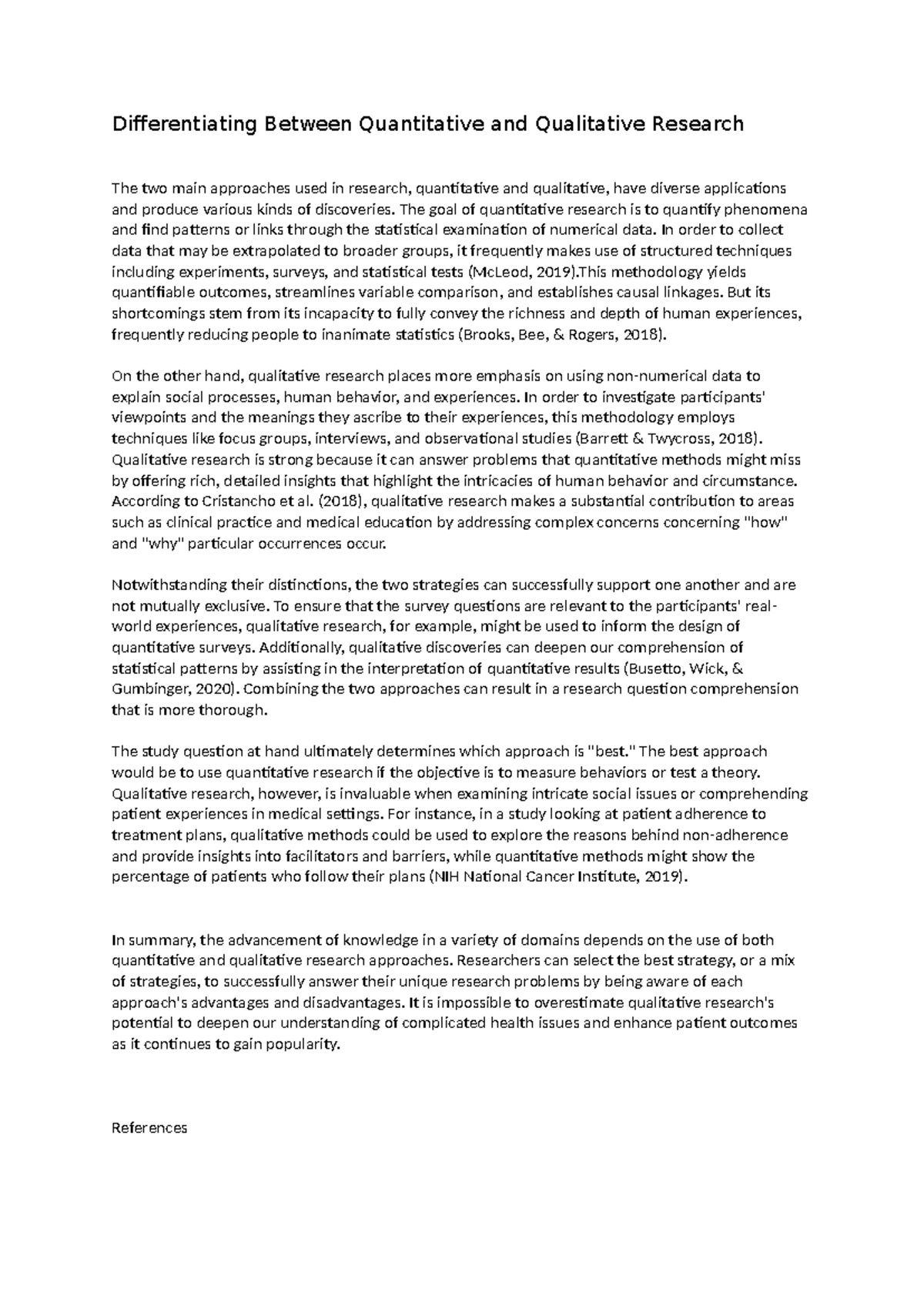 Learning journal unite 4 S - Differentiating Between Quantitative and ...