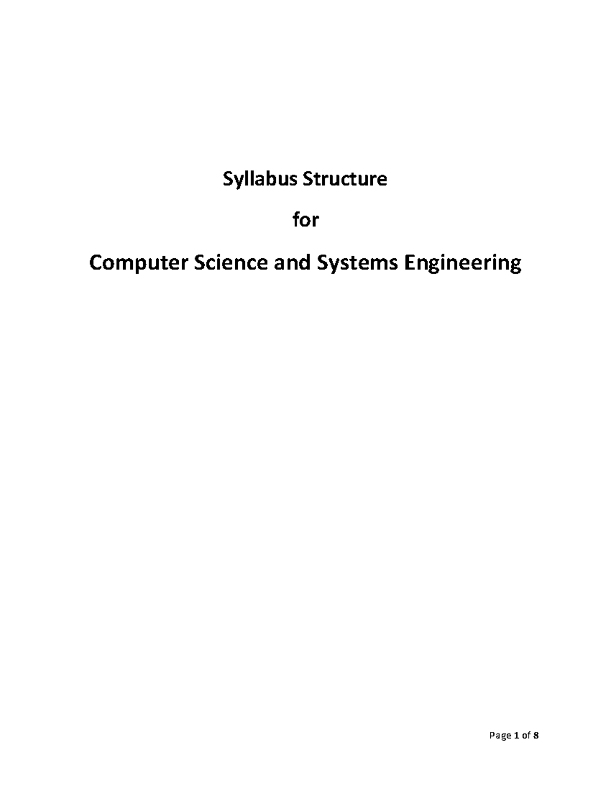 Course Structure of BTech CSSE - Syllabus Structure for Computer ...
