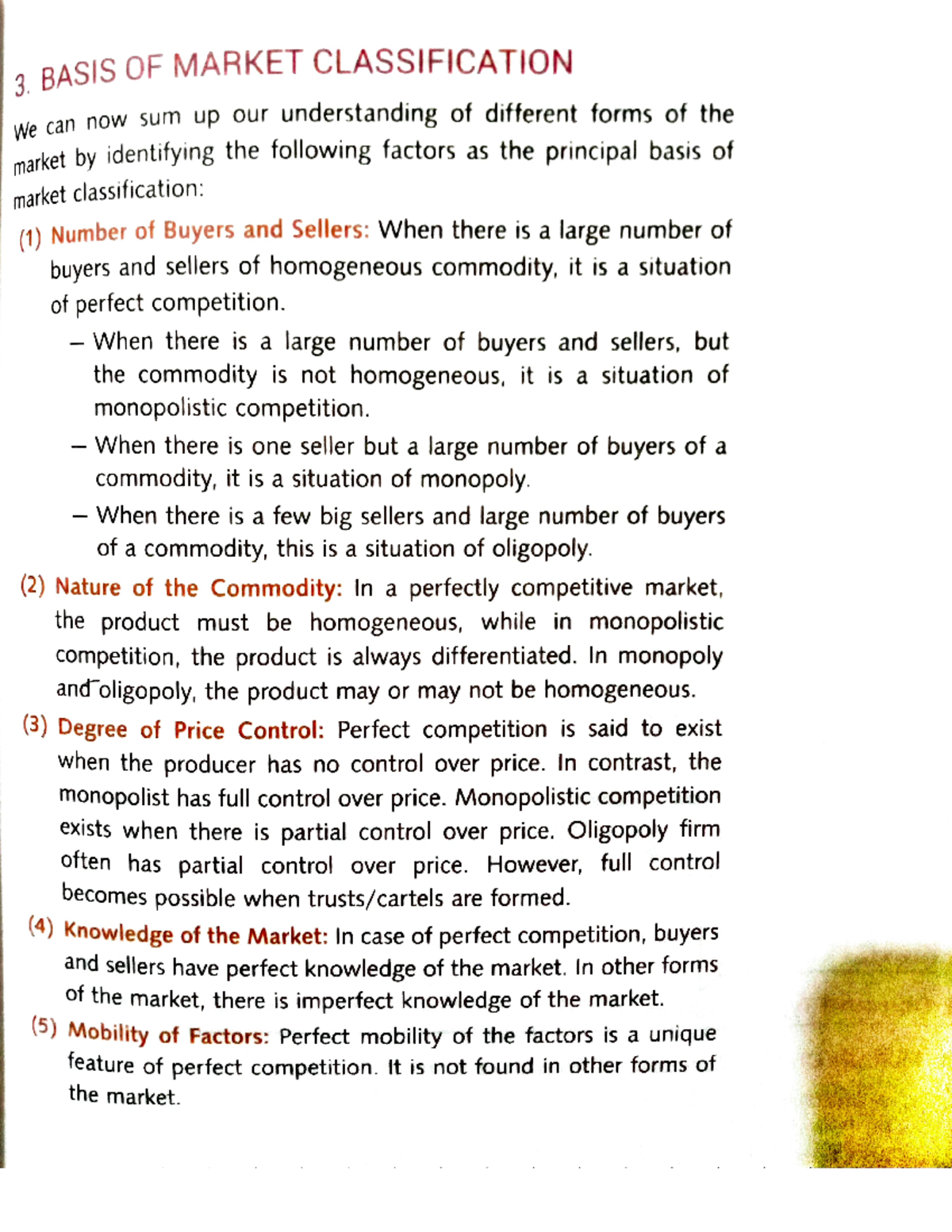 BASI Of market classifications - BASIS OF MARKET CLASSIFICATION We Can now sum up our ...