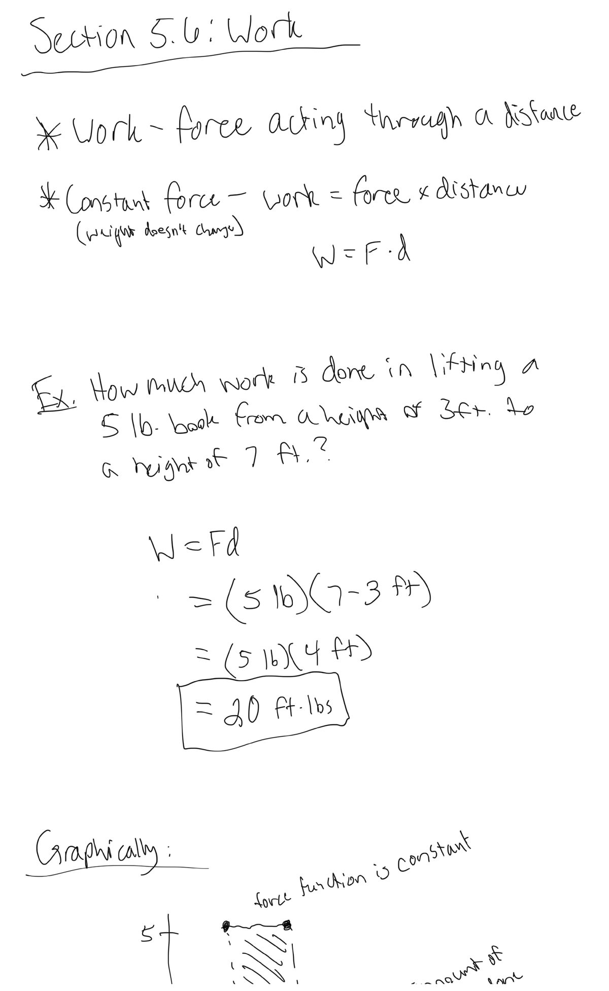 Section 5.6: Work - Dr. Michael Fulkerson - MATH 2323 - Studocu