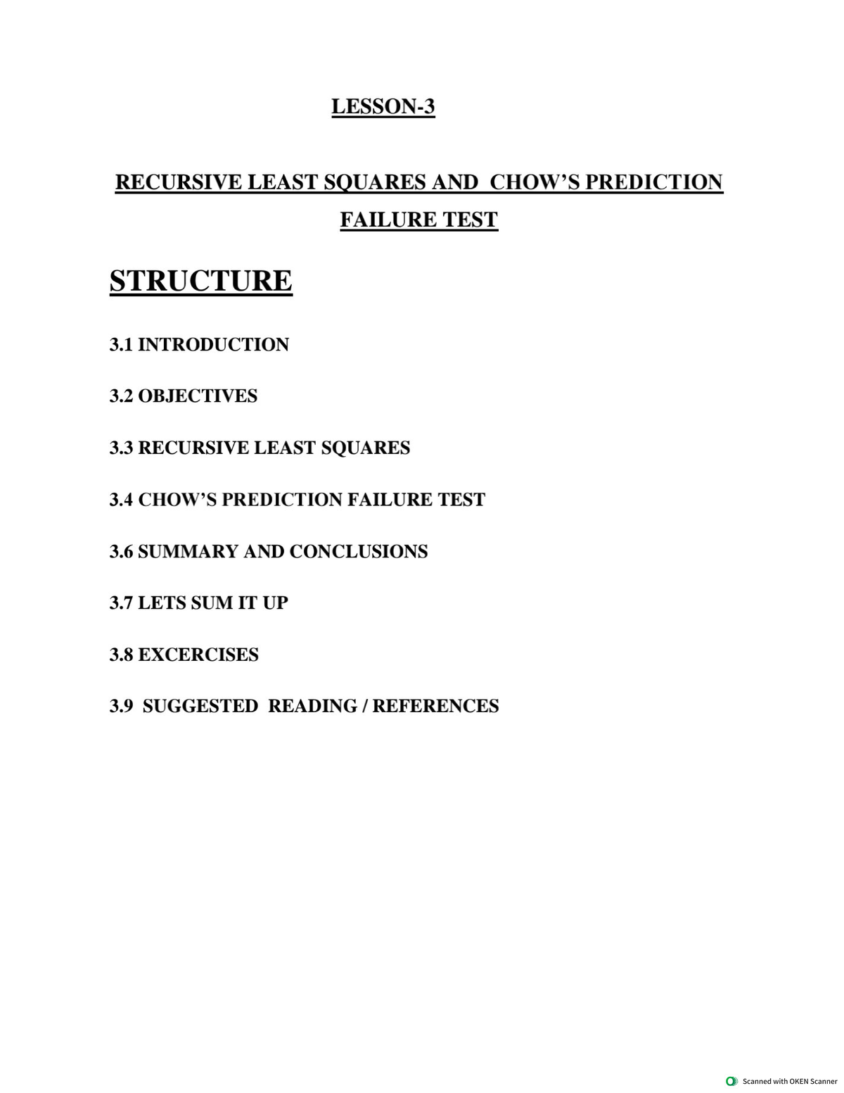 Recursive Least Squares - Probability and Statistics - Studocu